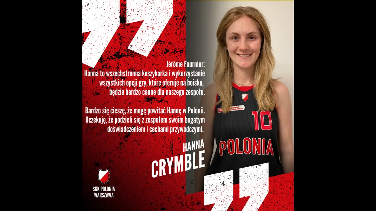 Hanna Crymble – podkoszowa z USA wzmacnia Polonię! | SKK Polonia Warszawa